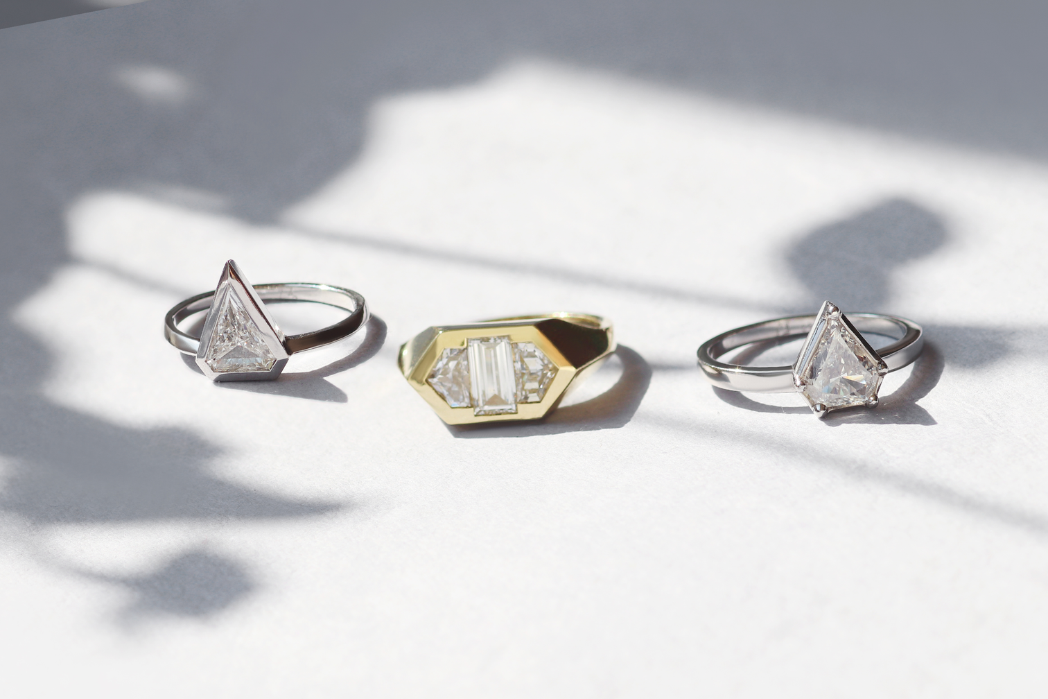 Elongated Hexagon / Ring- Modern Geometric Pentagon + Rectangle ...